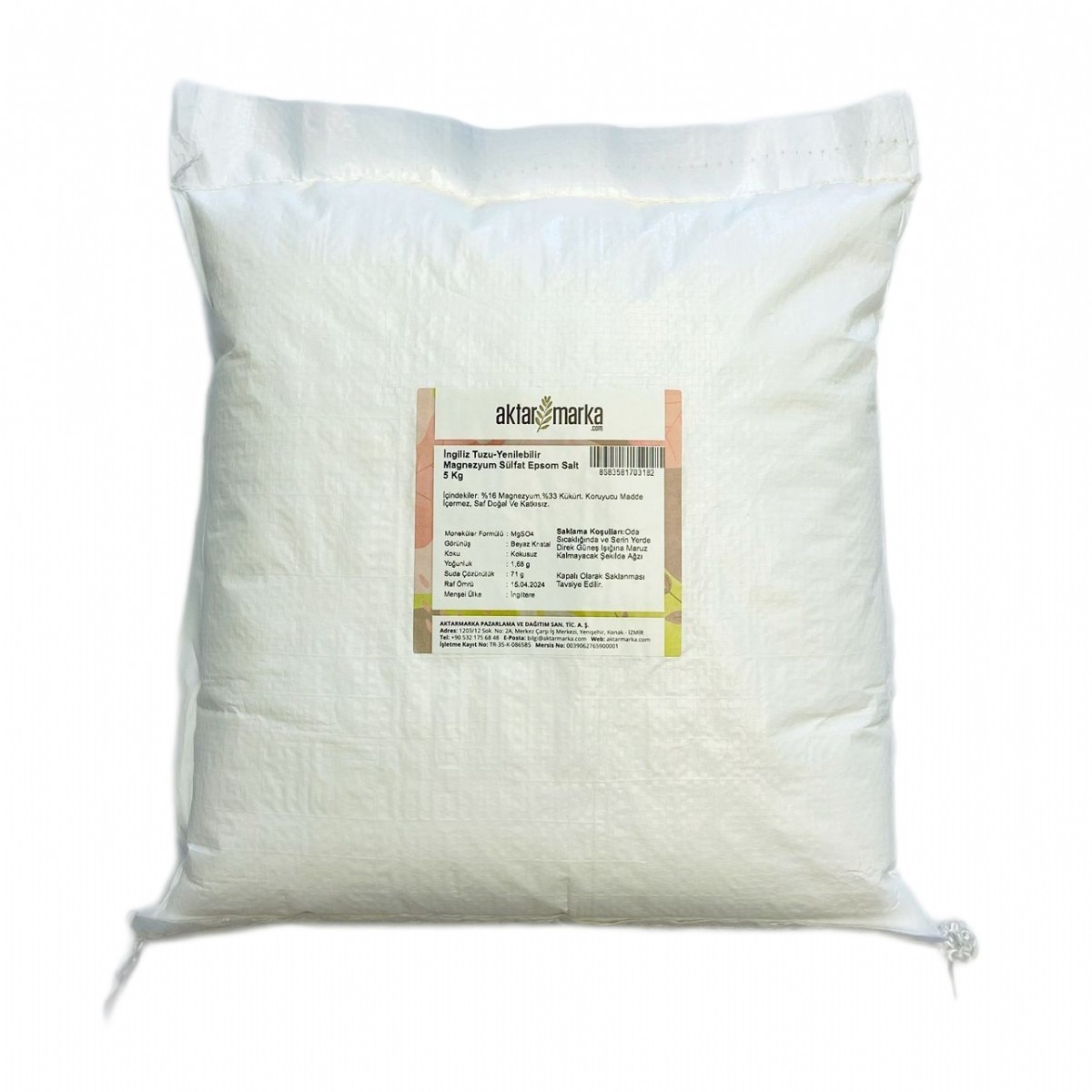 İngiliz Tuzu-Yenilebilir Magnezyum Sülfat Epsom Salt 5 Kg - Tuz - Un ...